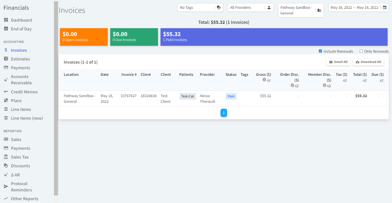 Invoices Dashboard