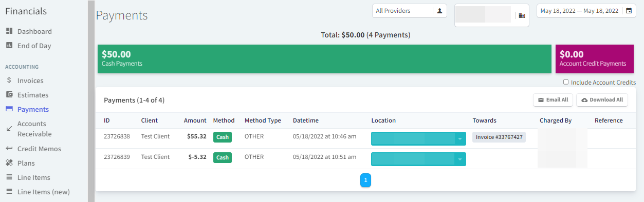 Payments Dashboard