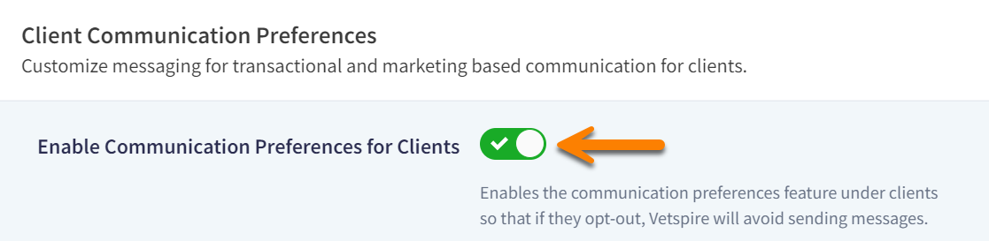 About Client Communication Preferences